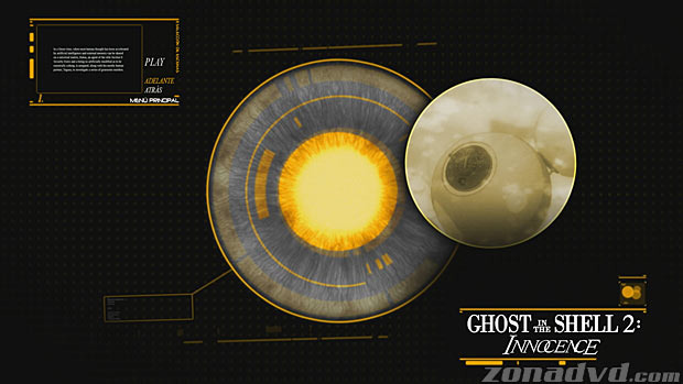 Menús de Ghost in the Shell 2: Innocence Blu-ray