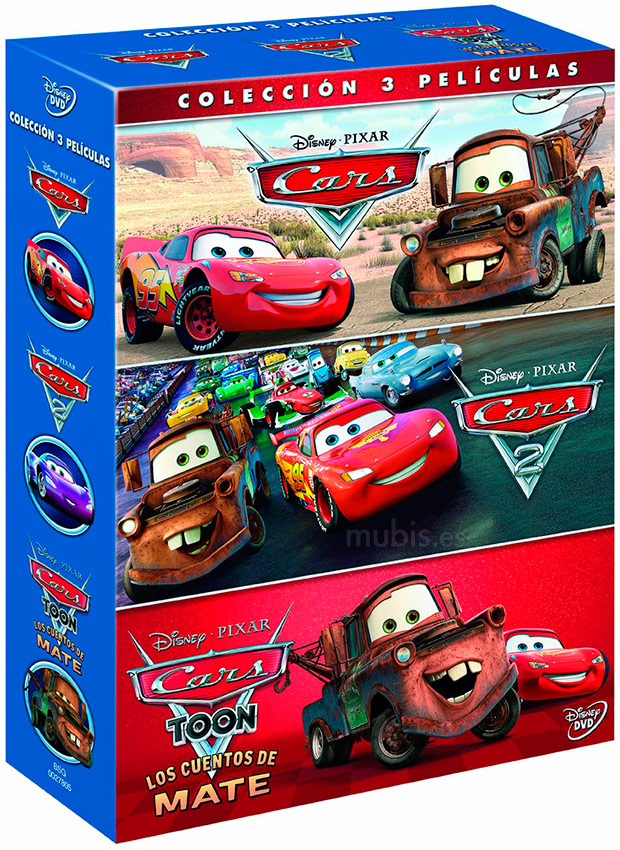Carátula de Pack Cars 2 + Cars + Cars Toons: Los Cuentos de Mate Blu-ray